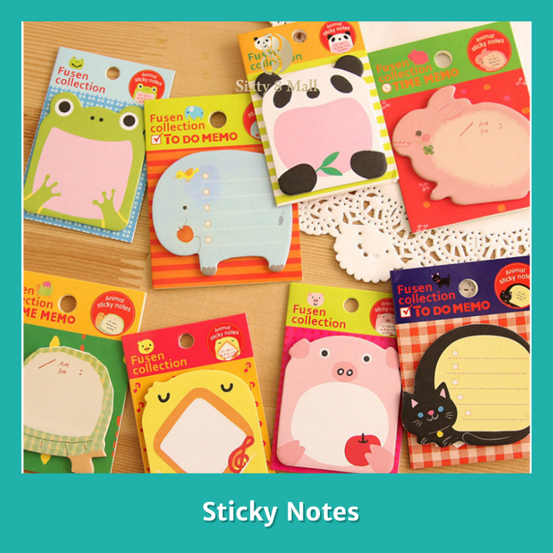 (Random) Creative Lovely Cute Cartoon Animal Shape Sticky Notes Sticker ...
