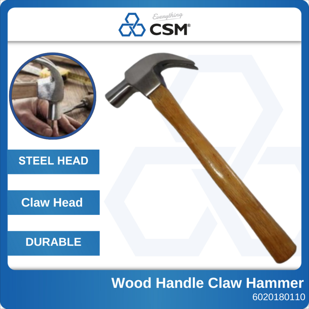 Aiwo Wood Handle Claw Hammer Carpentry Construction Work | Shopee Malaysia