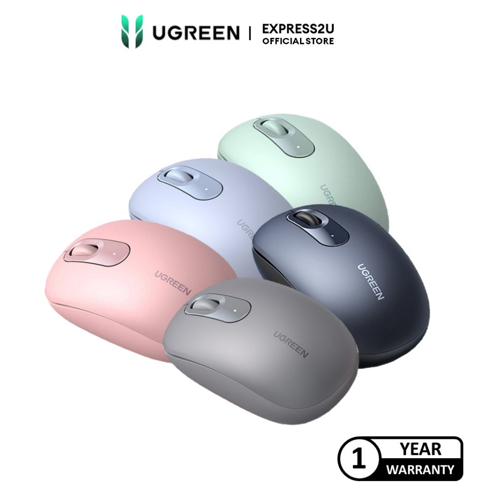 UGREEN WIRELESS SILENT MOUSE MU105 2.4G 3 BUTTON & 2400DPI (BLUE/DEEP ...