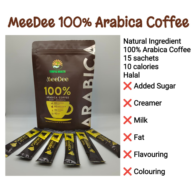 MeeDee Arabica Coffee Premium Sugar Free Natural Dairy Free | Shopee Malaysia