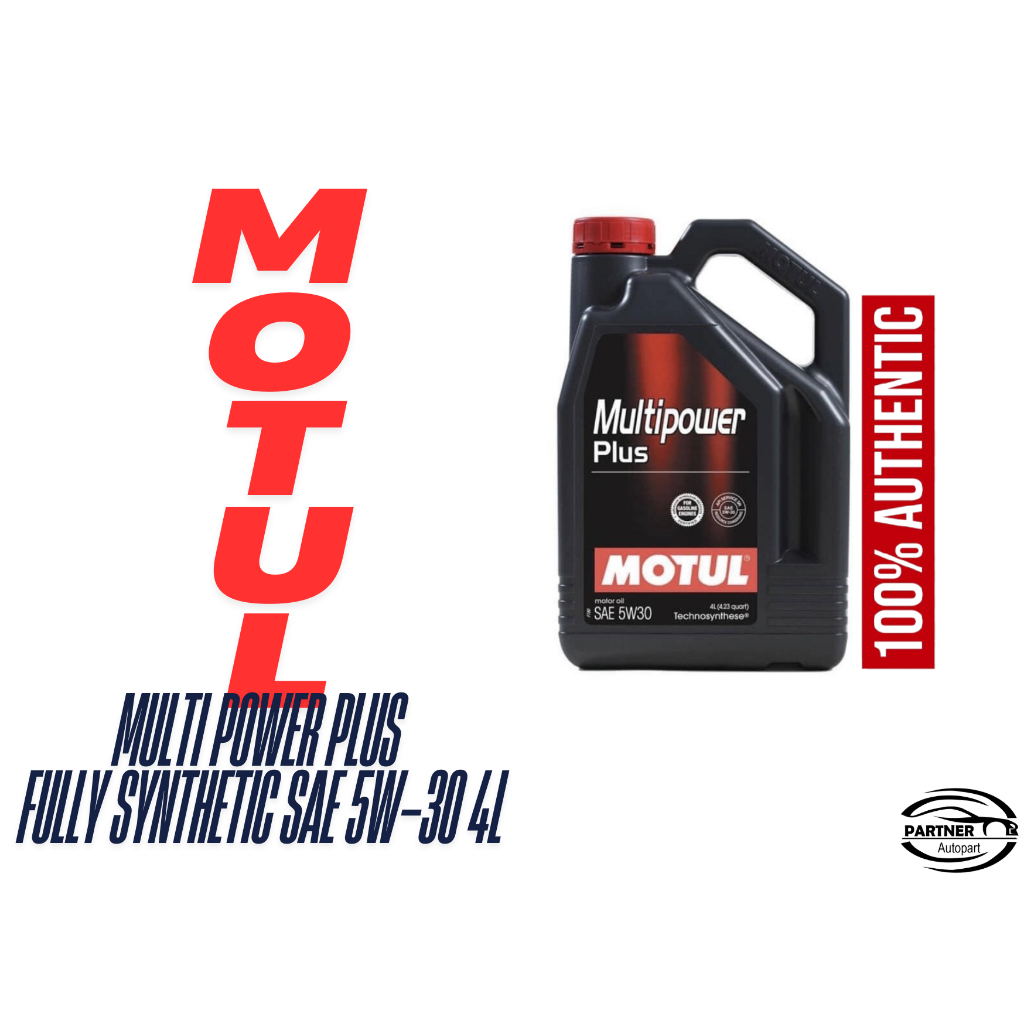 MOTUL MULTIPOWER PLUS SAE 5W-30 4LITRE FULLY SYNTHETIC | Shopee Malaysia