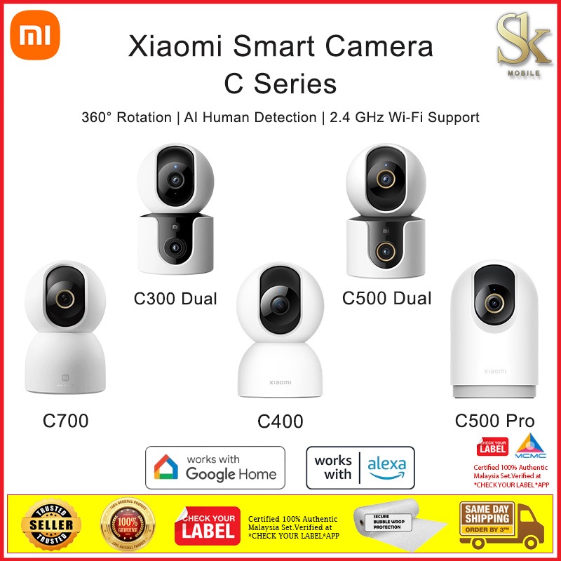 Xiaomi Smart Camera C Series CCTV | C400 C700 C300 Dual C500 Dual C500 ...