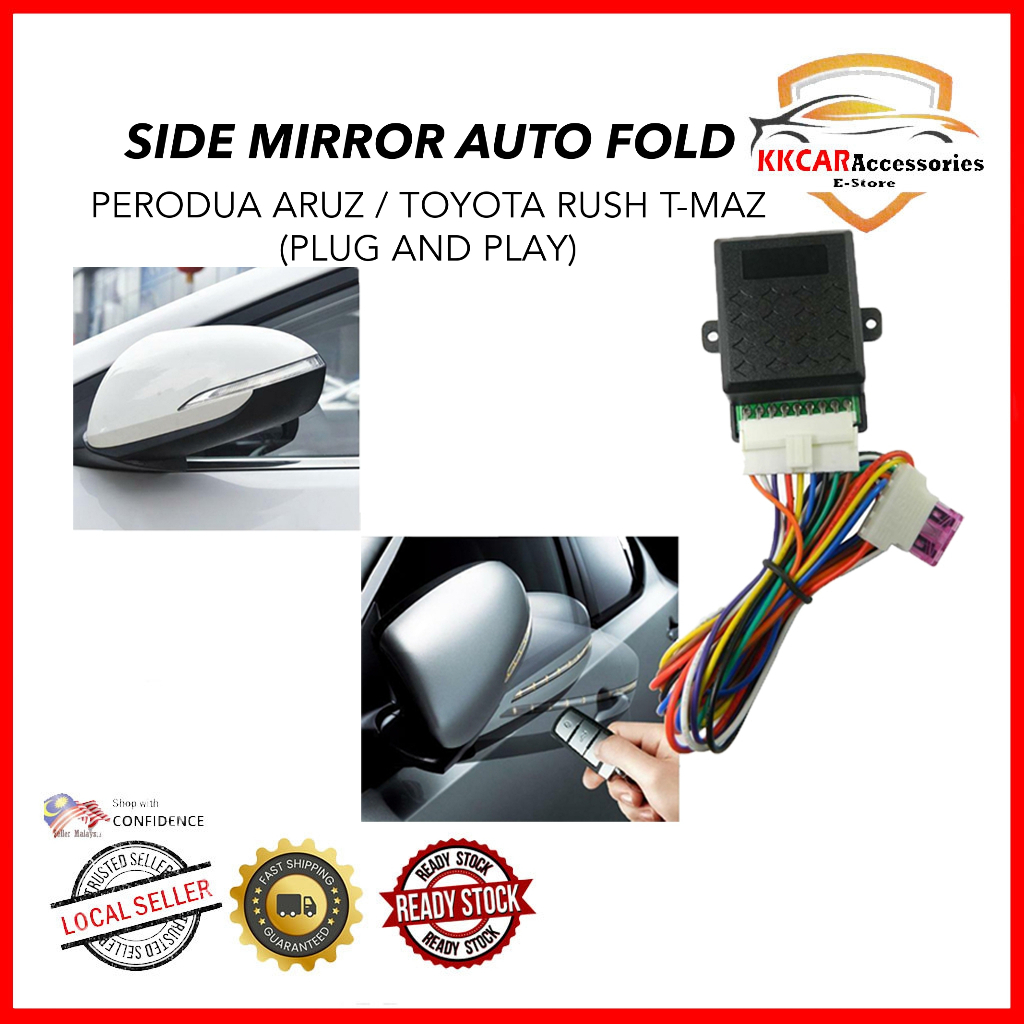 Perodua Aruz / toyota rush T-MAZ Side Mirror Auto Fold (Plug and Play ...