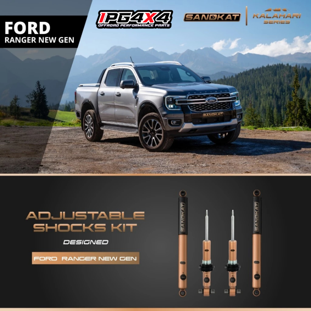 SANDKAT Ford Ranger T9 Adjustable Shock Absorber New Gen Ranger Front ...