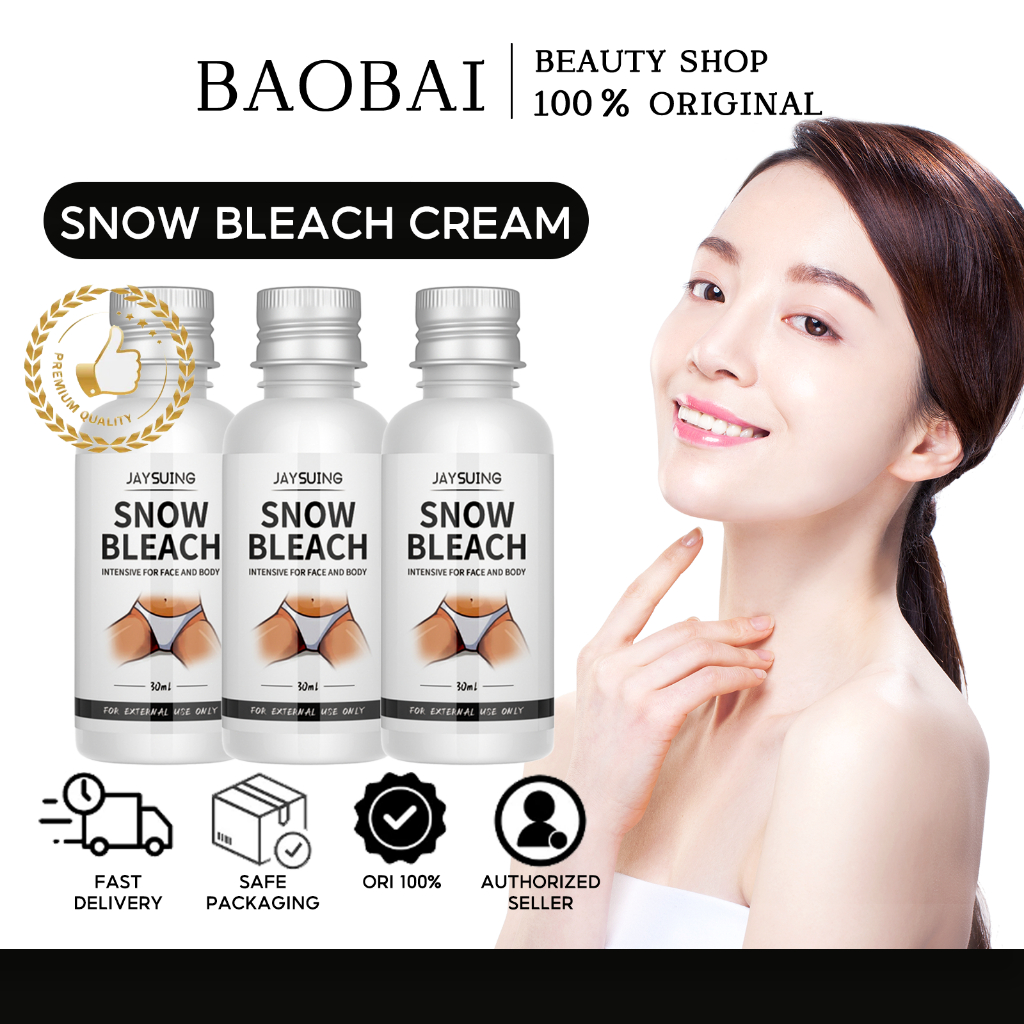 Jaysuing Snow Bleach Cream Intimate Area Whitening Cream Skin ...