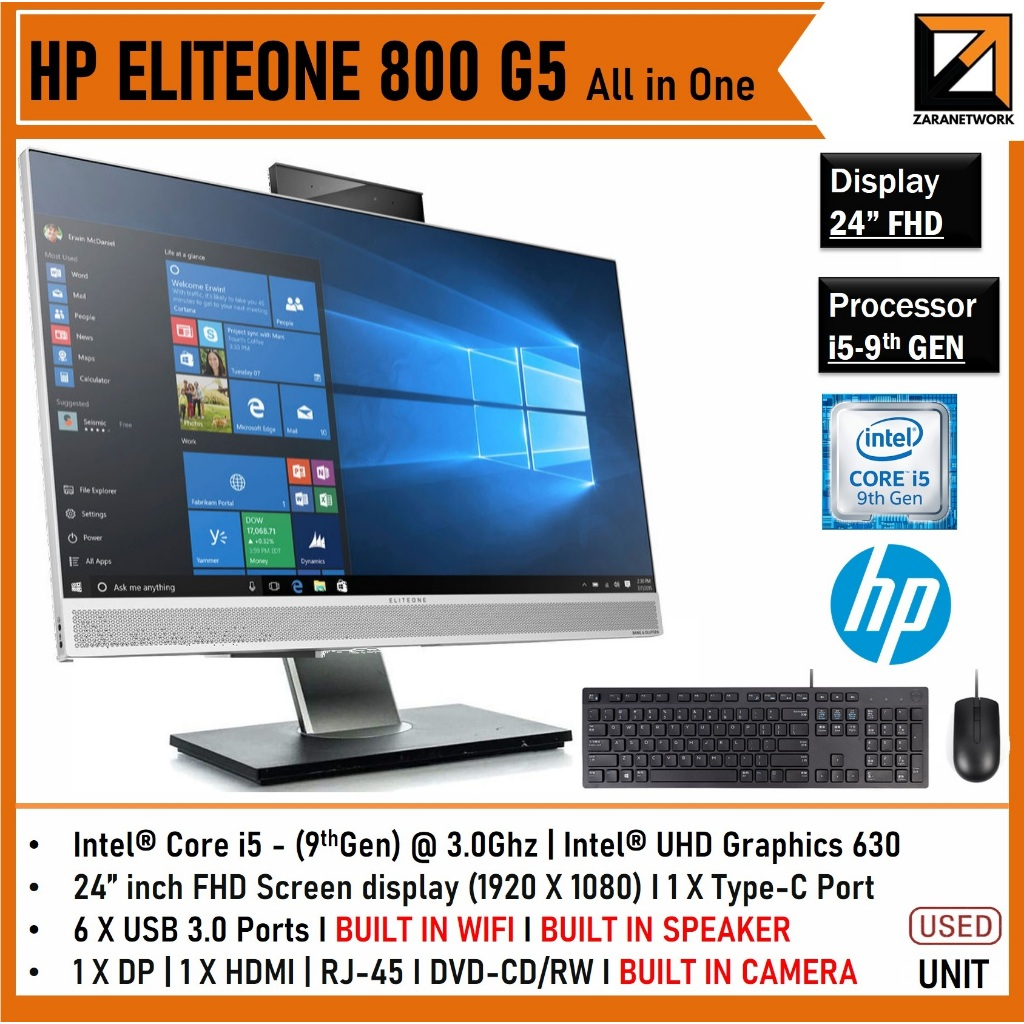 HP ELITEONE 800 G2/G3/G4/G5 AIO (1 YEAR WARRANTY T&C) CORE i5 (6th/8th ...