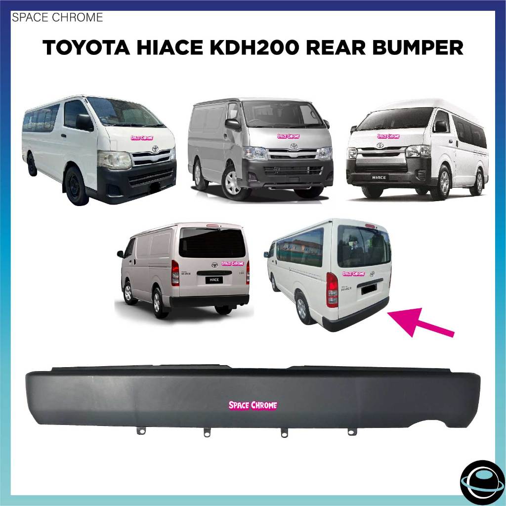 TOYOTA HIACE KDH200 2005-2024 REAR BUMPER HIGH QUALITY 2006 2007 2008 ...