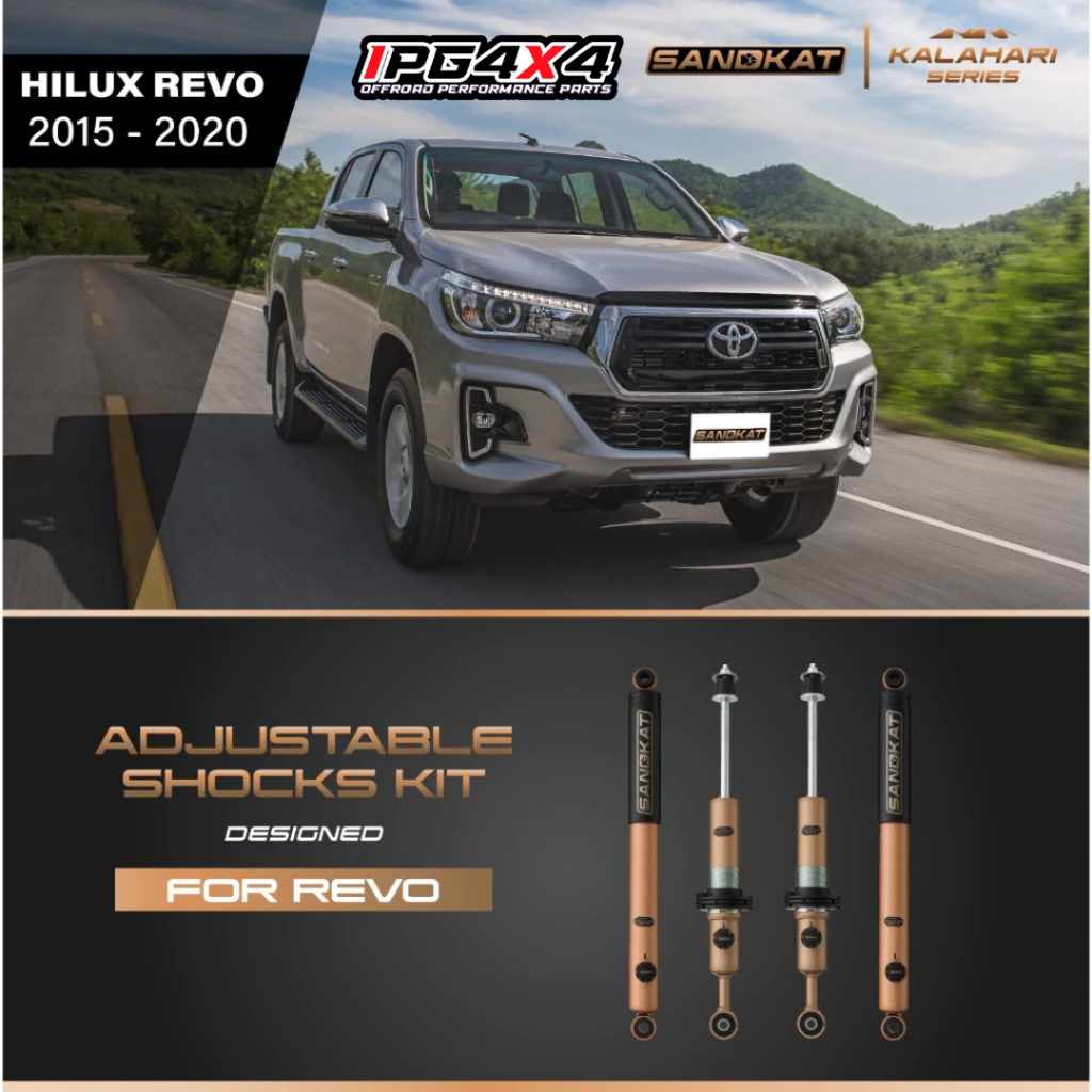 Toyota Hilux Revo Rogue Adjustable Shock Absorber Front Rear Suspension ...