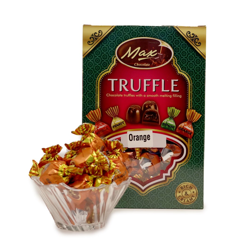 MAX TRUFFLE CHOCOLATE WITH A SMOOTH MELTING ORANGE FILLING PREMIUM ...