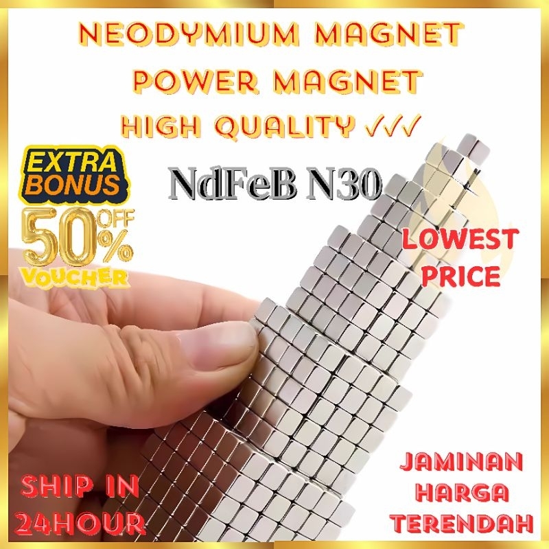 🔥[SMart91]🔥 Neodymium Magnet NdFeB Power Magnet Round Cube Rectangle ...