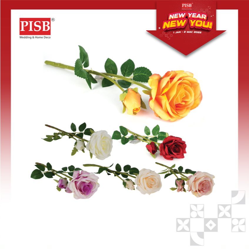 2227 46CM Rose Spray Artificial Flower Bunga Hiasan Viral Bunga Dulang ...