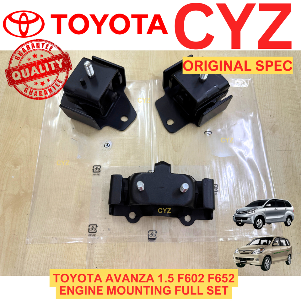 Engine Mounting Set TOYOTA AVANZA F602, F652 1.5, RUSH F700 (TOYOTA ...