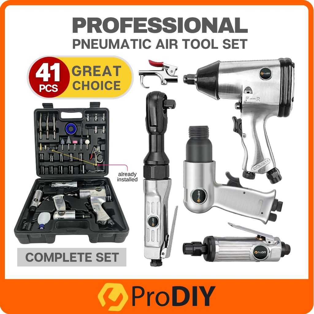 PRODIY 41PCS Pneumatic Tools Air Impact Gun Air Impact Wrench Ratchet ...