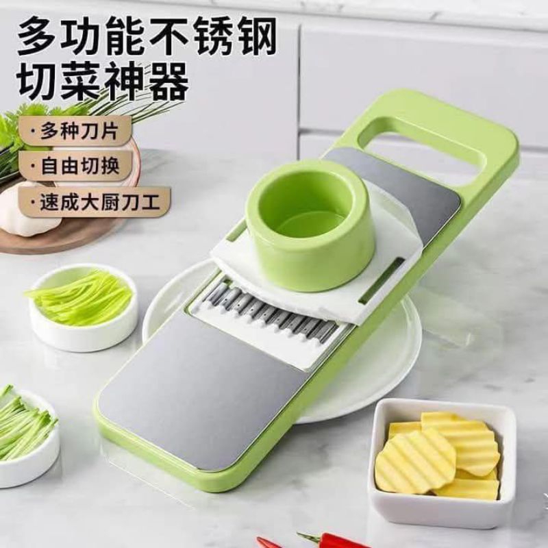 Stainless steel kitchen vegetable cutter 多功能切菜器 multi blade vegetable ...