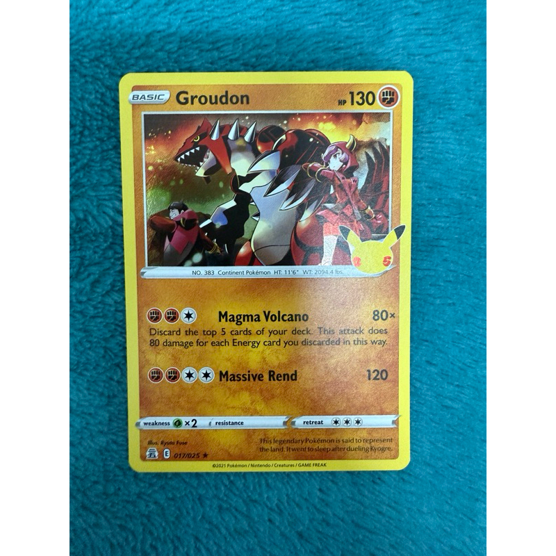 Pokemon TCG : Groudon Celebrations. 25th Anniversary Set. Mint ...