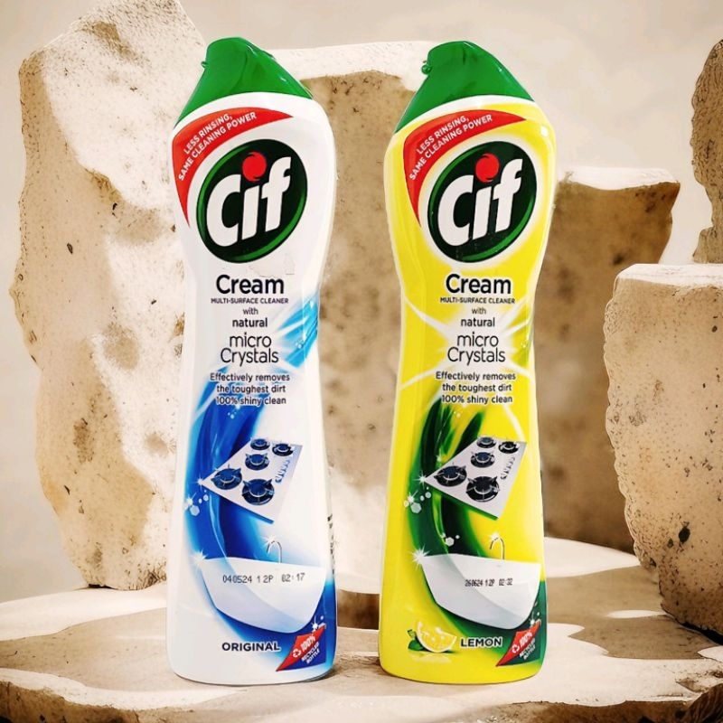 CIF Cream Multi-Surface Cleaner With Natural 660g (Original / Lemon ...