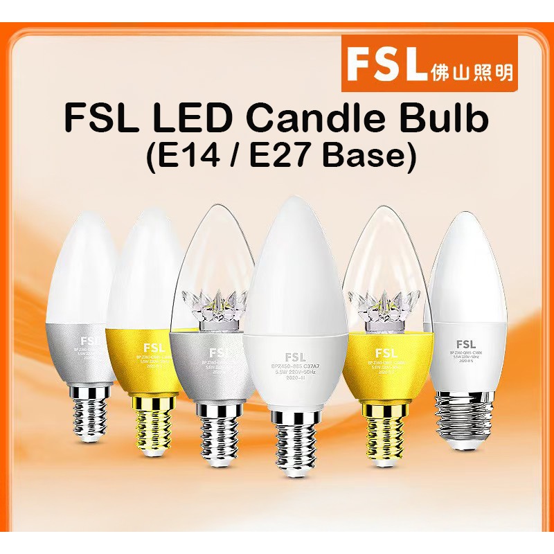 (5.5w / 6.5w) FSL Led Bulb Candle Led Bulb E14 Screw Base Daylight ...
