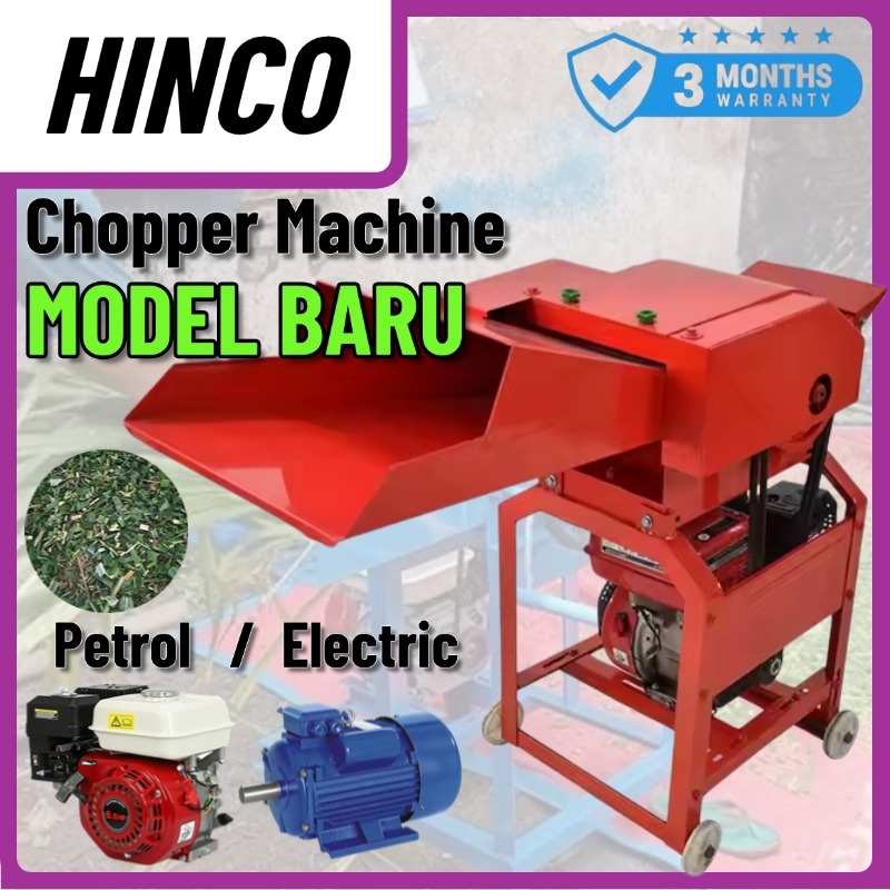(Harga Murah)Mesin Chopper Rumput Machine 4 Pisar Petrol / Motor Good ...
