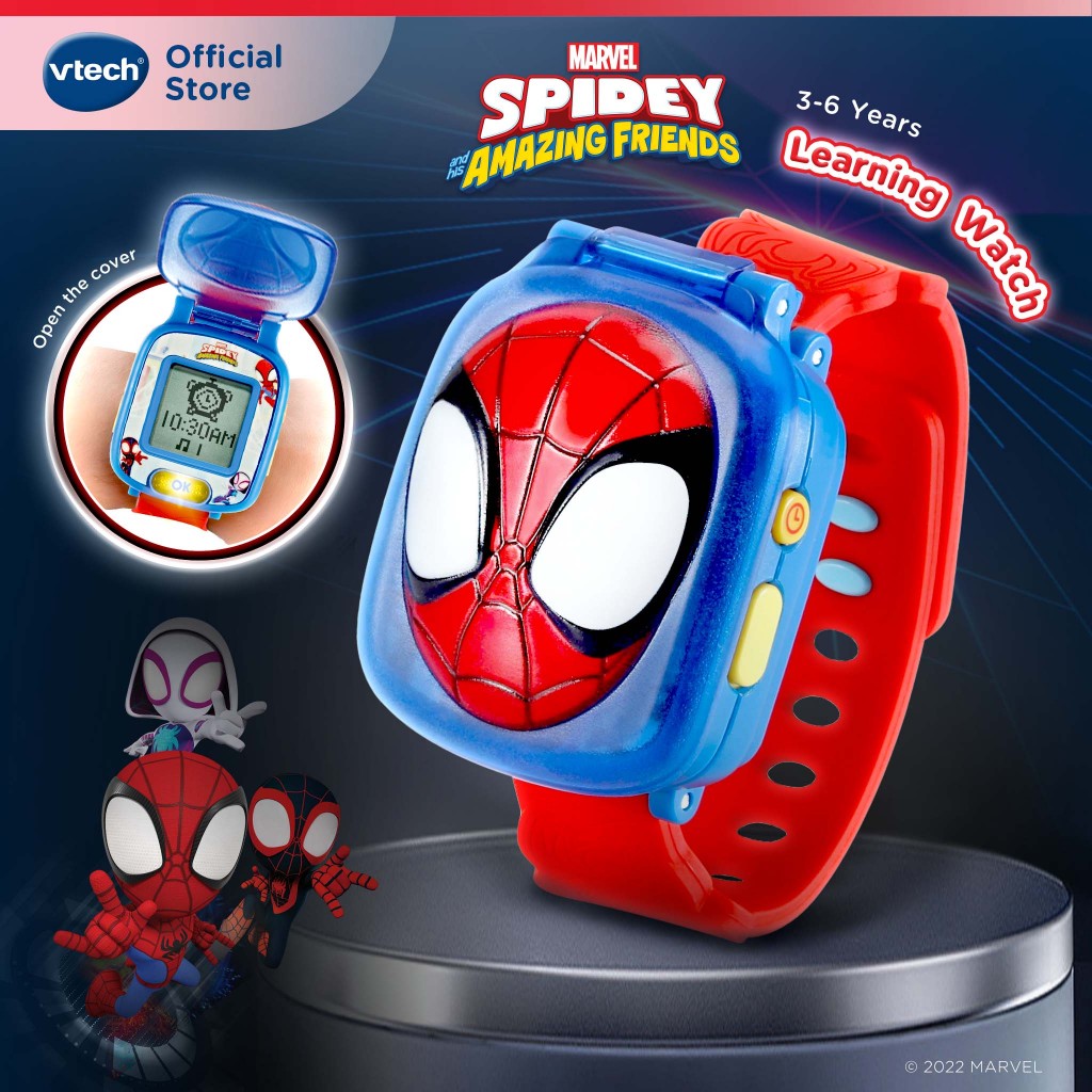 VTech Spidey Learning Watch Marvel Licensed Kids Digital Watch 9 Spidey ...