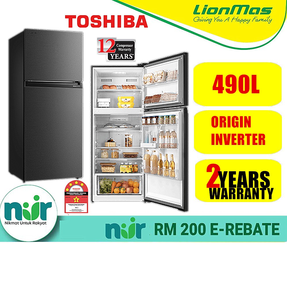 Toshiba 490L Origin Inverter Refridgerator Fridge - Peti Sejuk | Shopee ...
