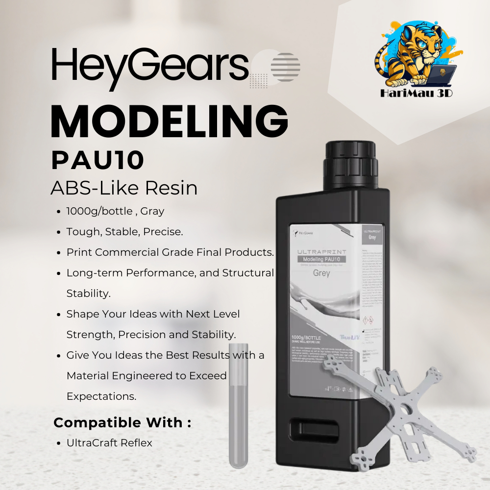 [ PAU10 ] HeyGears UltraPrint MODELING ABS-like Resin ( Gray 1000g ) | Shopee Malaysia
