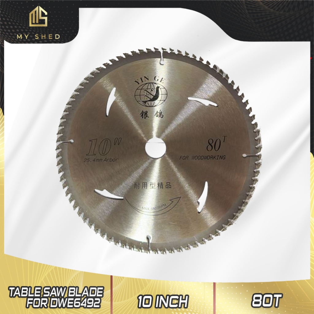 10 INCH Wood Saw Blade 80T 254mm For Cutting Table Saw DWE7492 | Shopee ...