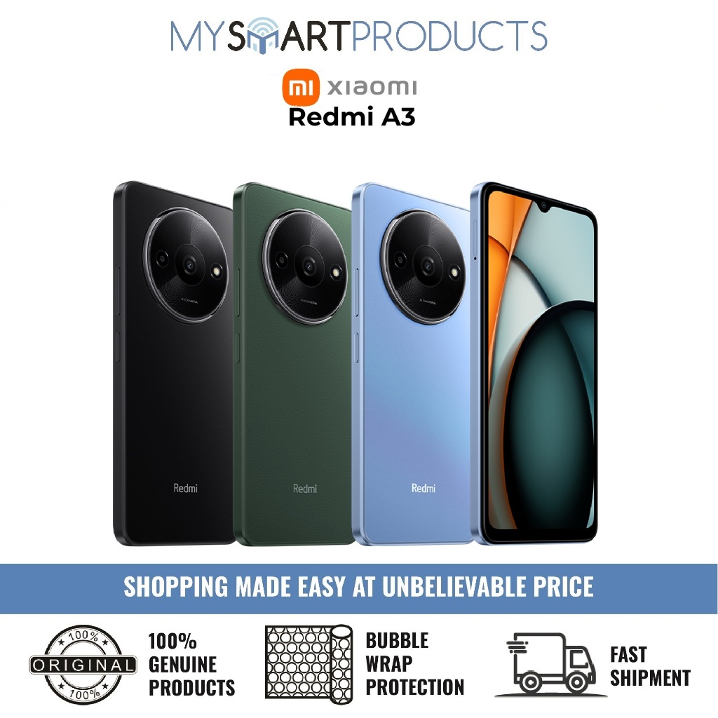 Redmi A3 (128GB ROM | 4GB RAM) 1 Year Xiaomi Malaysia Warranty | Shopee ...