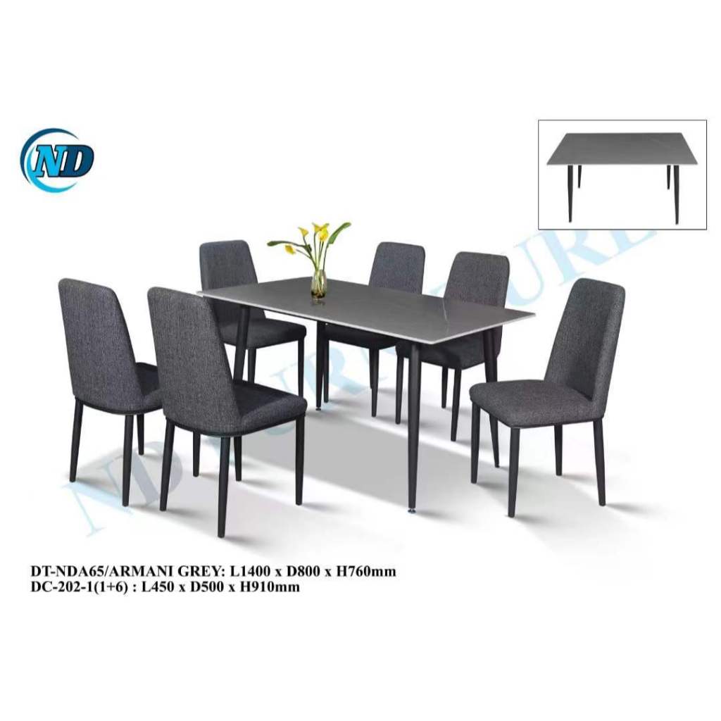 [CHAN FURNITURE SABAH] DINING SET (EM) DN KND-NDA65/AG | Shopee Malaysia