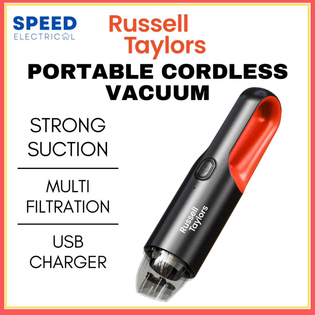 RUSSELL TAYLORS PORTABLE CORDLESS VACUUM CLEANER X4 HANDHELD VACUUM ...