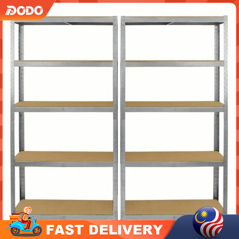 Silver 5/6 Tier Boltless Rack Adjustable Metal Kitchen Storage Rack ...