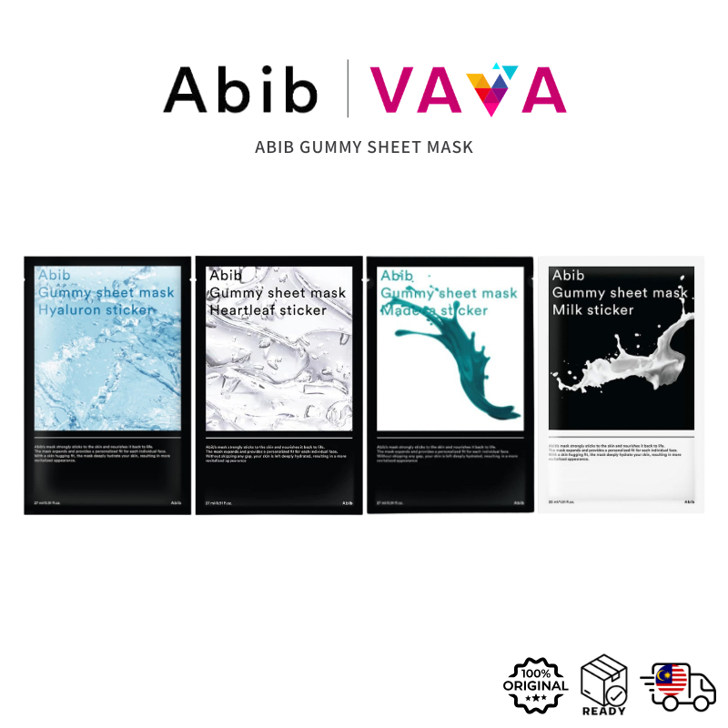【KOREA韩国】Abib Gummy Sheet Mask (1ea) 香糖面膜｜Milk｜Hyaluron｜Madecassoside ...