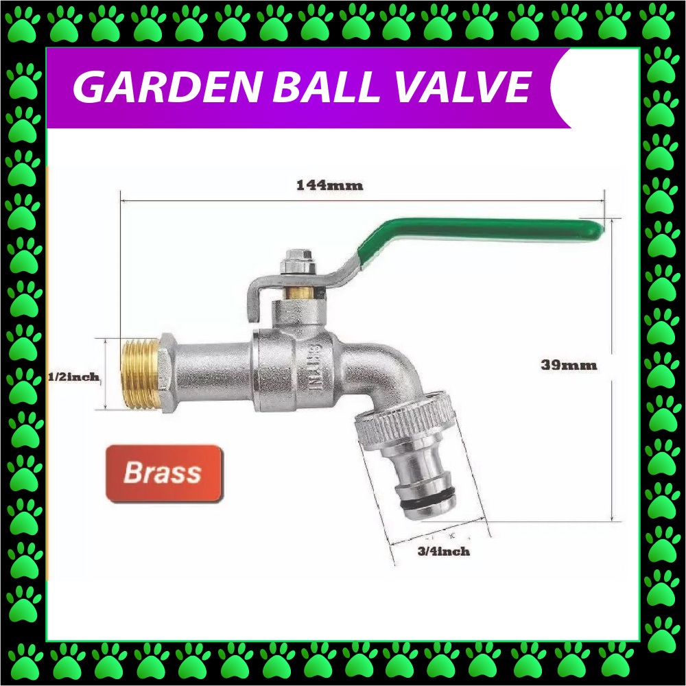 1/2" Brass Bib Tap Washing Machine Tap Basin Tap Faucet Valve Bibcock Water Tap Wall Water Tap ...