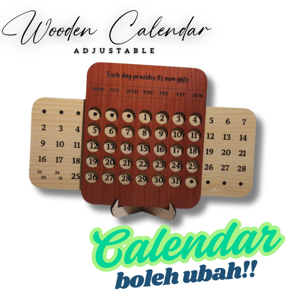 READY STOK | KALENDAR DIY | CALENDAR MODULAR | BOLEH UBAH | ADJUSTABLE ...