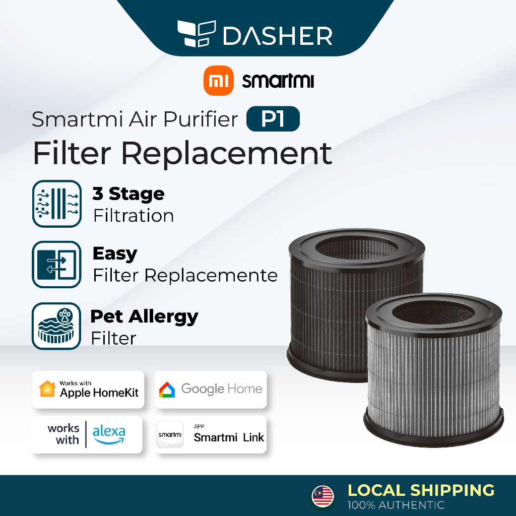 Smartmi P1 Air Purifier True HEPA Replacement Pet Allergy Filter ...
