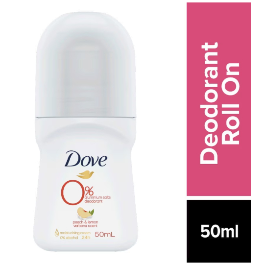 DOVE Zero Women Deodorant Roll On Peach & Lemon Verbena [50ml] | Shopee ...