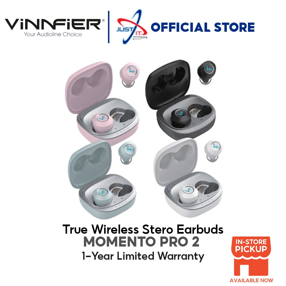 VINNFIER MOMENTO PRO 2 TRUE WIRELESS STERO EARBUDS DUAL MIC BLUETOOTH ...
