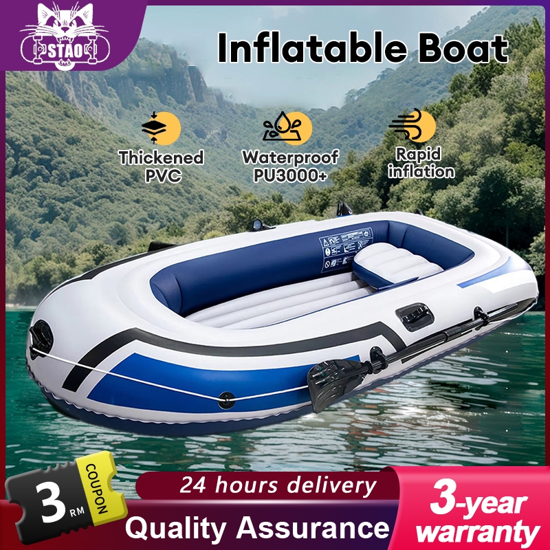 SPORT Fishing Boat Inflatable Boat 2 3 4 person kayak memancing fiber ...