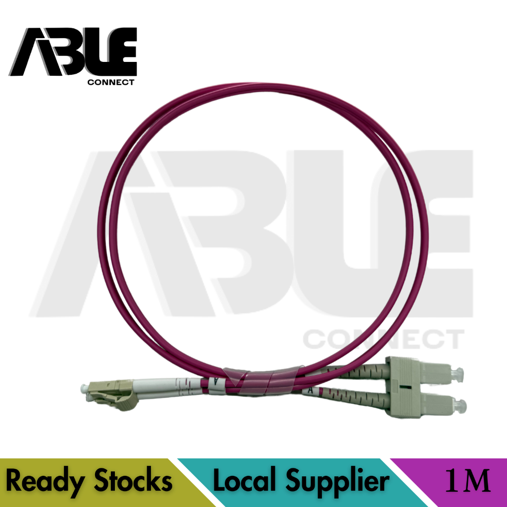 LC to SC ABLE CONNECT OM4 LC-SC 3.0MM LSZH 50/125 MM Multimode DUPLEX ...