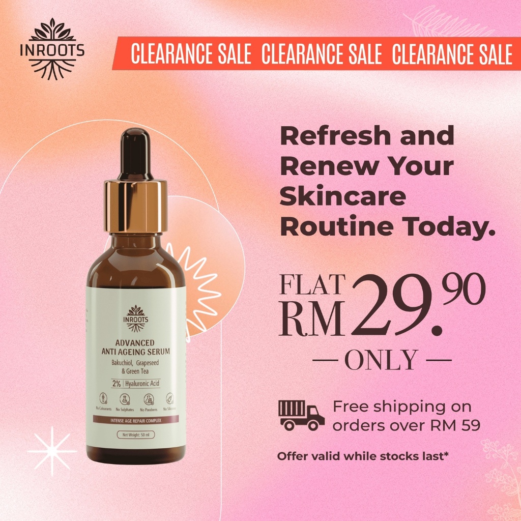 Inroots Advanced Anti Ageing Serum (50ml) - Clearance Sale | Shopee ...