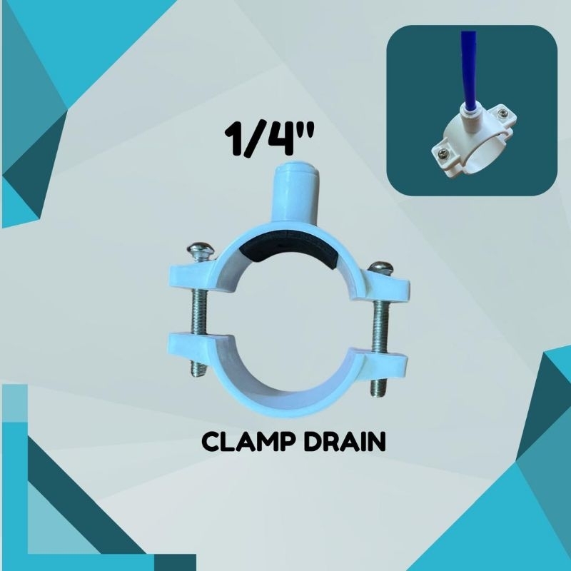 Drain Waste Water Pipe Clamp Saddle Clips 40mm 1/4" OD Hose Quick ...