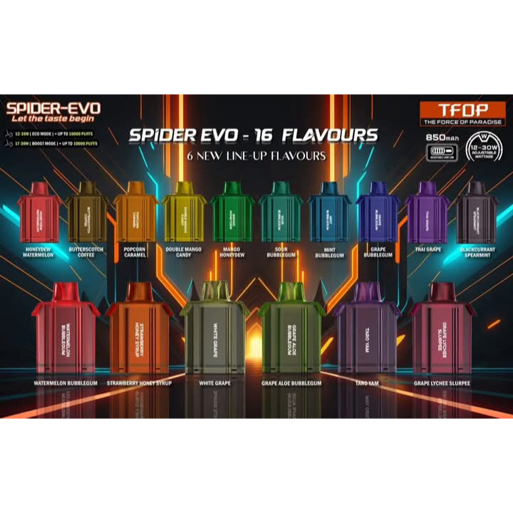 NEW TFOP SPIDER-EVO 16K PREFILLED POD SYSTEM‼️ | Shopee Malaysia