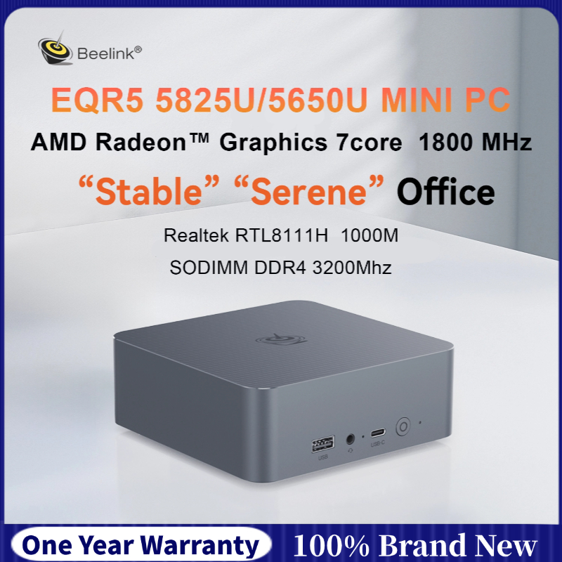 Beelink EQR5 5650U/5825U MINI PC WIFI6 BT5.2 DDR4 16GB 500GB LAN MINI ...