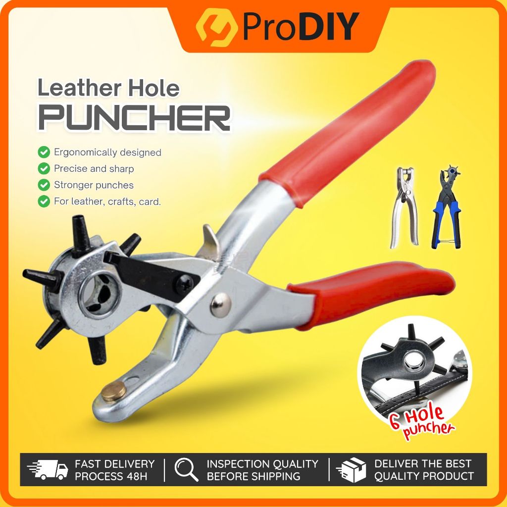 Puncher Leather Plier Belt Watch Hole Maker Hand Puncher 6 Holes ...