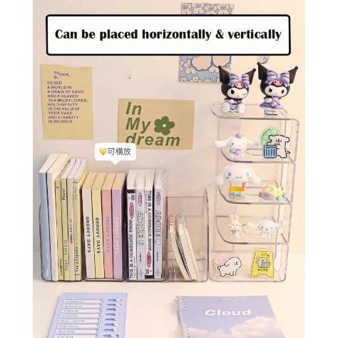 GV Shelf Small Bookcase, Desktop Book Organizers and Mini Bookshelf for ...