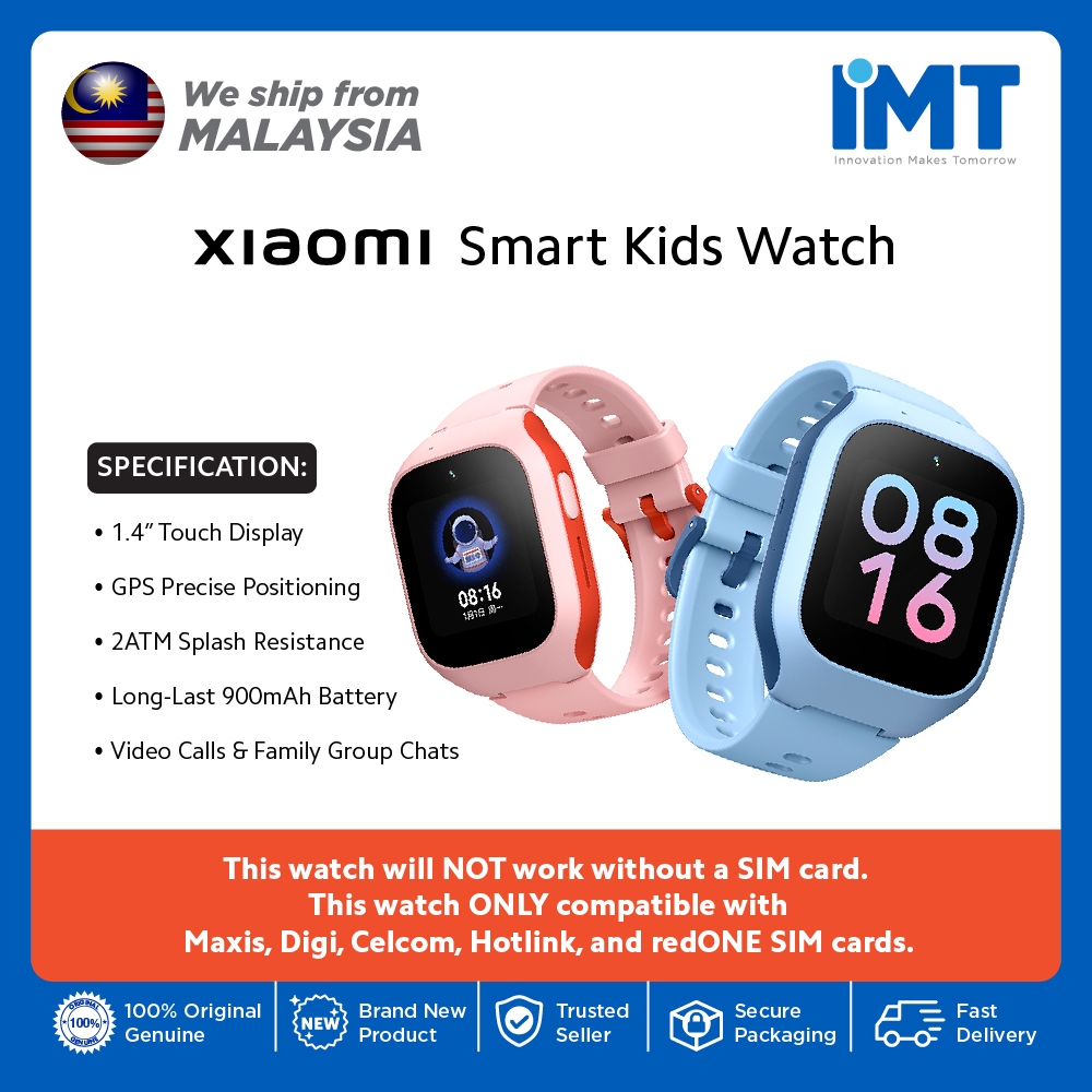 Xiaomi Smart Kids Watch Smartwatch | GPS precise positioning | 2ATM ...