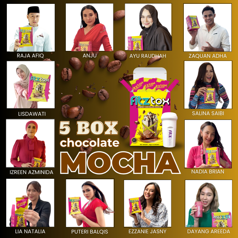 FITZTOX CHOCOLATE MOCHA ( 5 BOX / 75 SACHET ) ORIGINAL HQ | Shopee Malaysia
