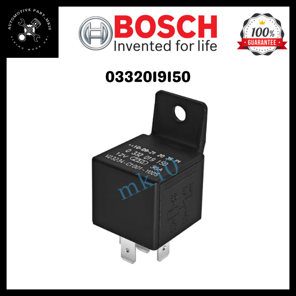 BOSCH Relay 0332019150 100% Genuine 12V 30A 5-Pin Relay HX6 | Shopee Malaysia