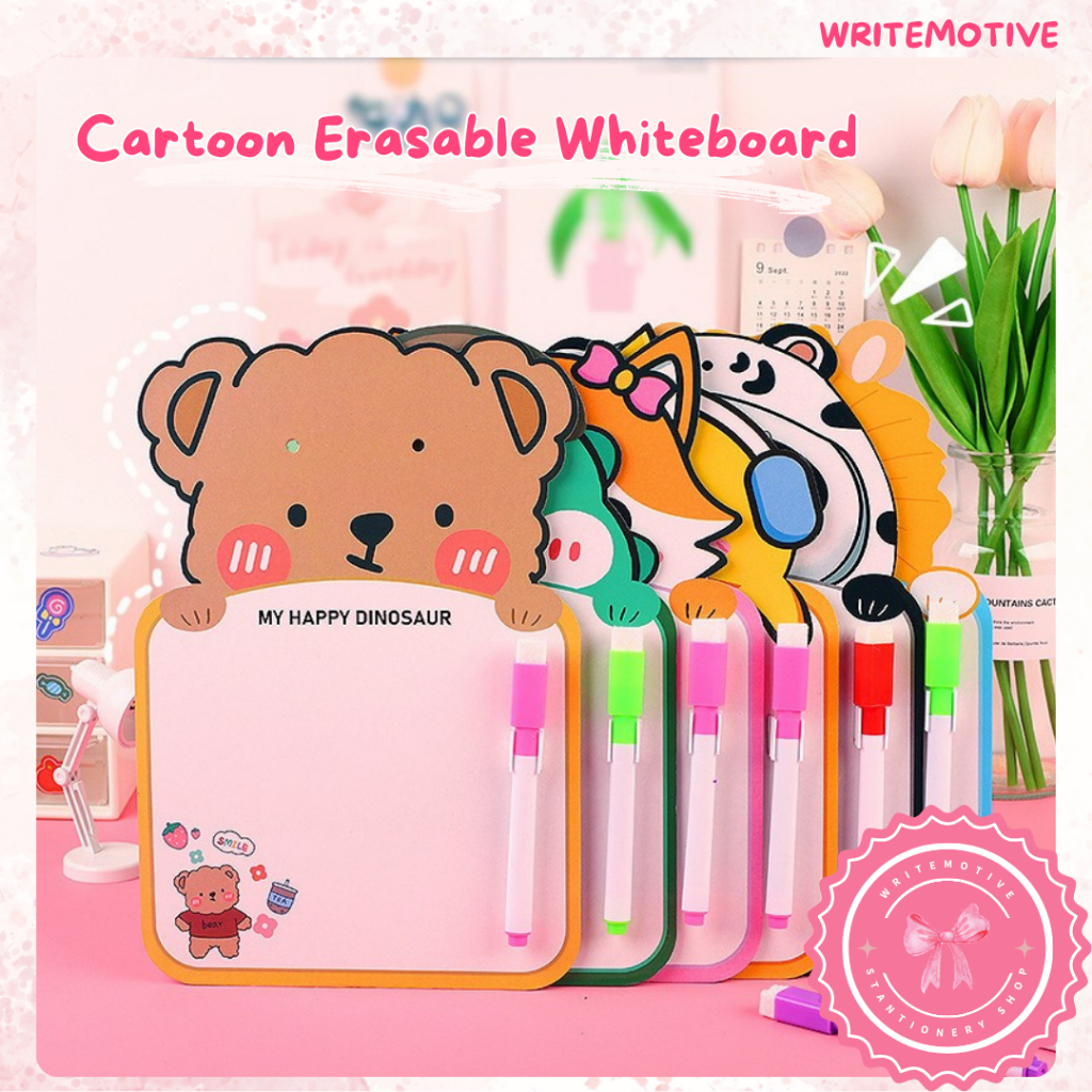 Cartoon Portable Whiteboard Creative Stationery for Students Reusable ...