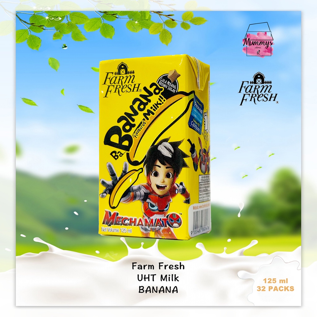 Farm Fresh UHT Banana Milk 125ml x 32 Packs | Shopee Malaysia
