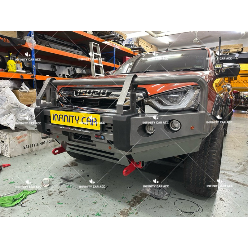 Isuzu Dmax D-Max 22-24 Bulltec F068S Front Bumper Bull Bar (Silver ...